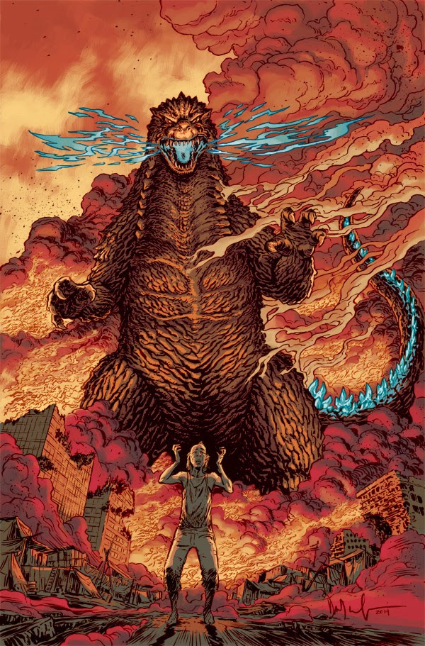 DaveDrawsComics: The Blog!: Godzilla: Cataclysm #3 cover art process