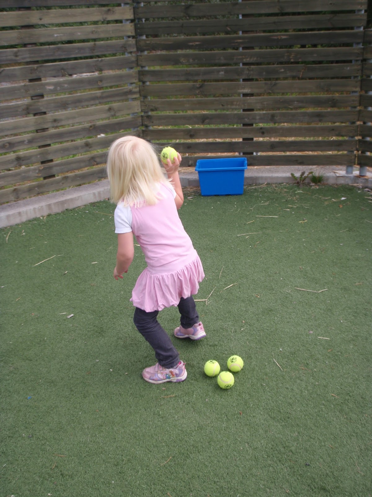 Grasmyr naturbarnehage: Bamselabb i ballbingen