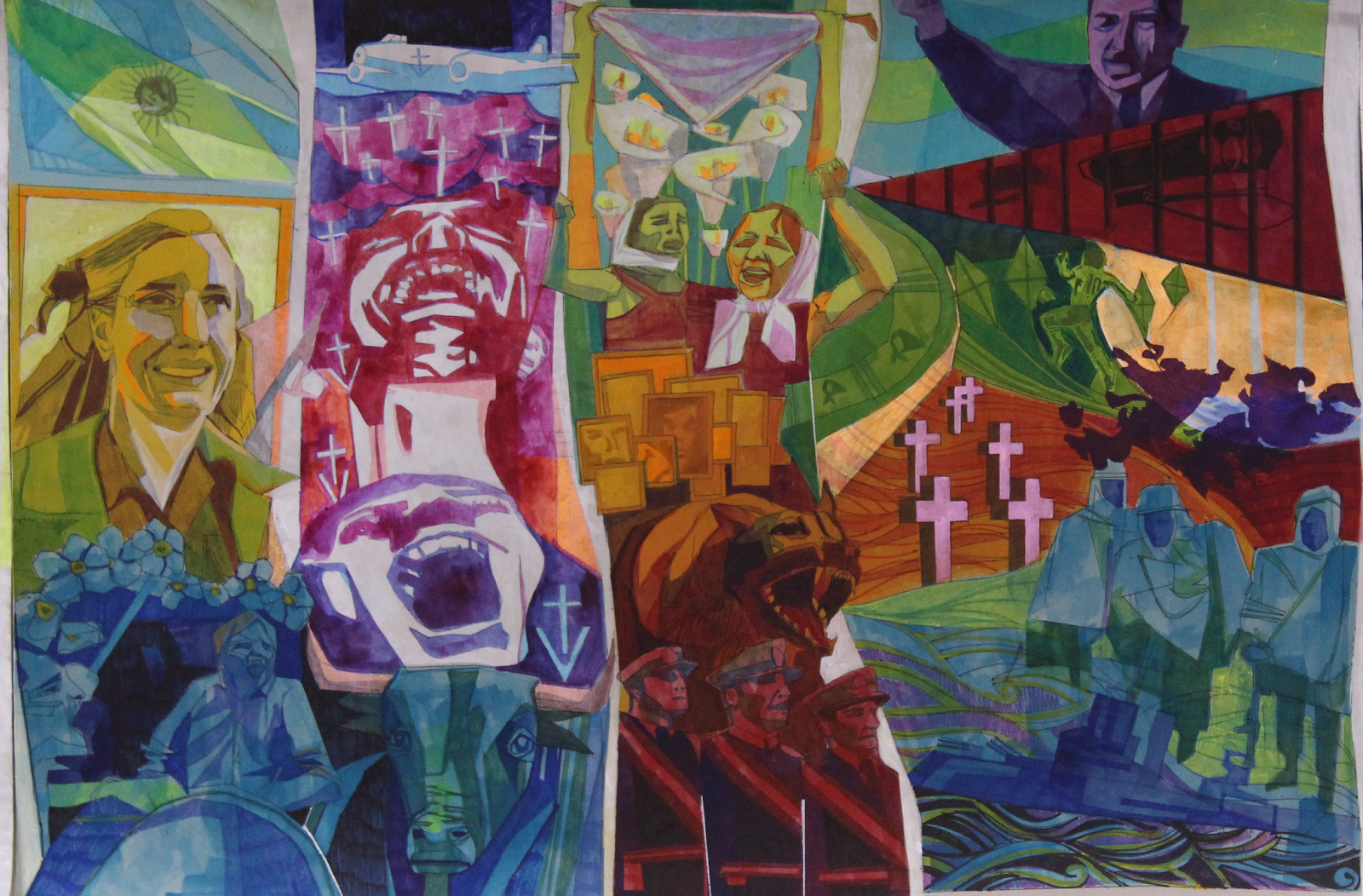 Pablo Anibal Lopez-Gestion Cultural.: Boceto Mural Concurso de Murales-UNAJ.