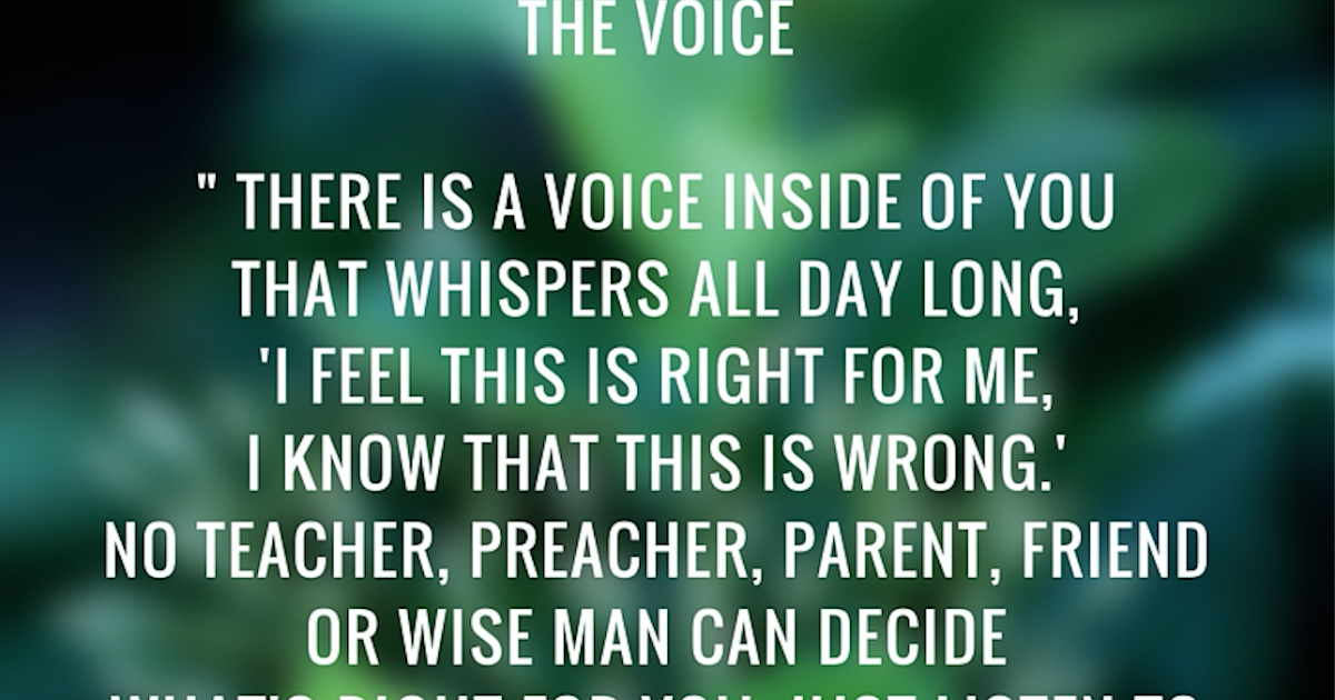 Speak Schmeak: 3 Ways To Listen To Your Inner Voice For A Happy And ...