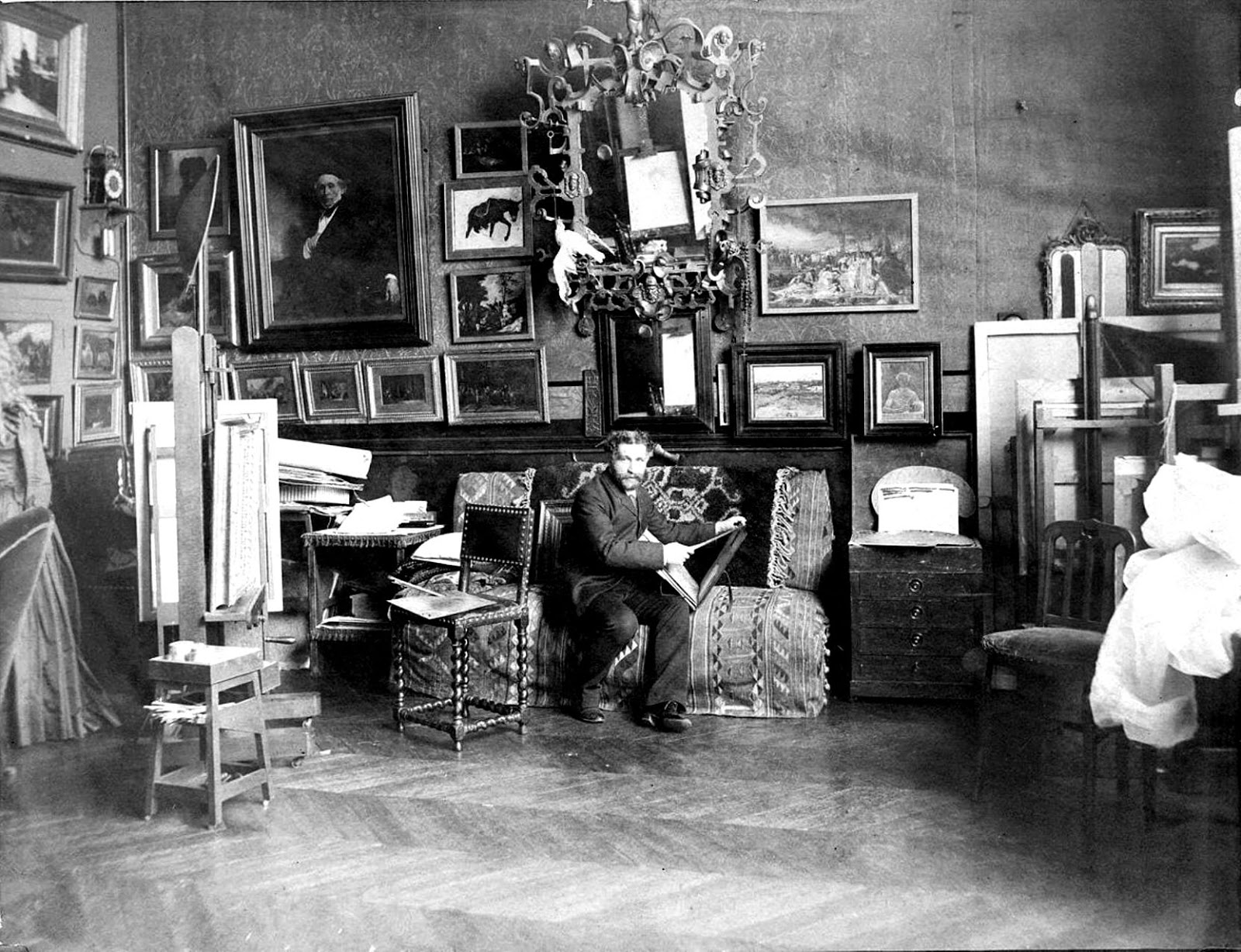 A cenar, Tony Robert-Fleury y Rodolphe Julian.