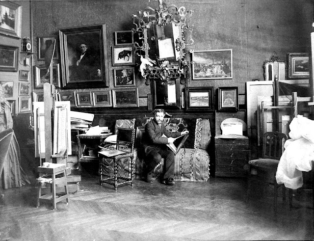 A cenar, Tony Robert-Fleury y Rodolphe Julian.