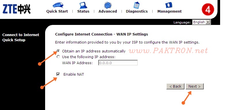 Internet Settings for PTCL DSL Modem and Router | Paktron - Pakistani ...
