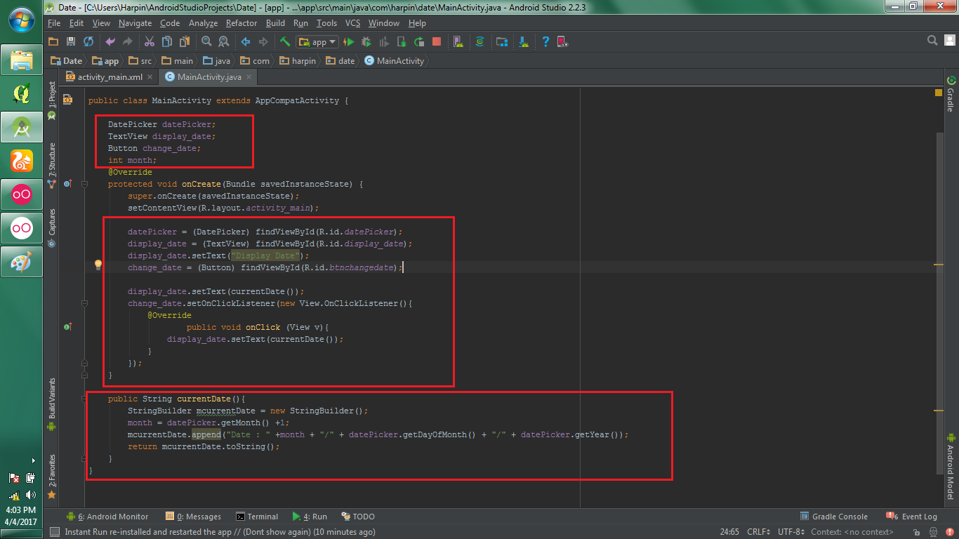 Cara Membuat Tanggal dengan Menggunakan Android Studio Cara Membuat Tanggal dengan Menggunakan Android Studio
