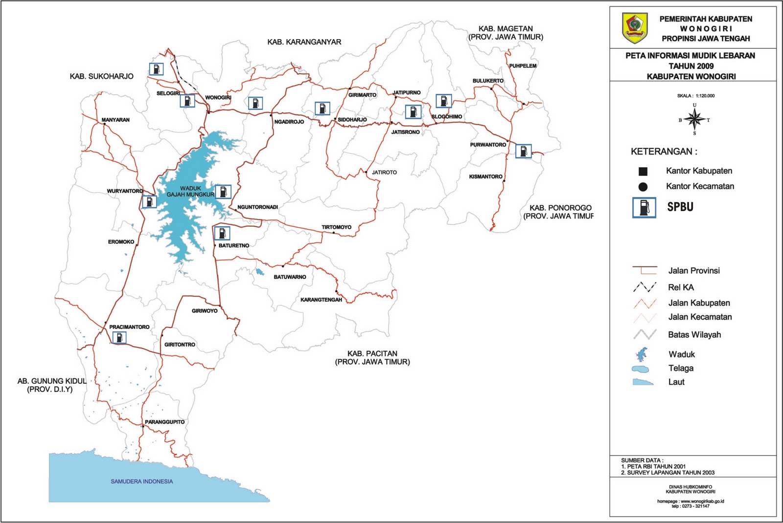 Peta Kabupaten Wonogiri