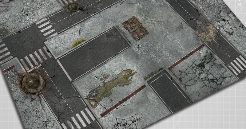 Wargame News and Terrain: Pwork: New Roads of War: SciFi Gaming Mat