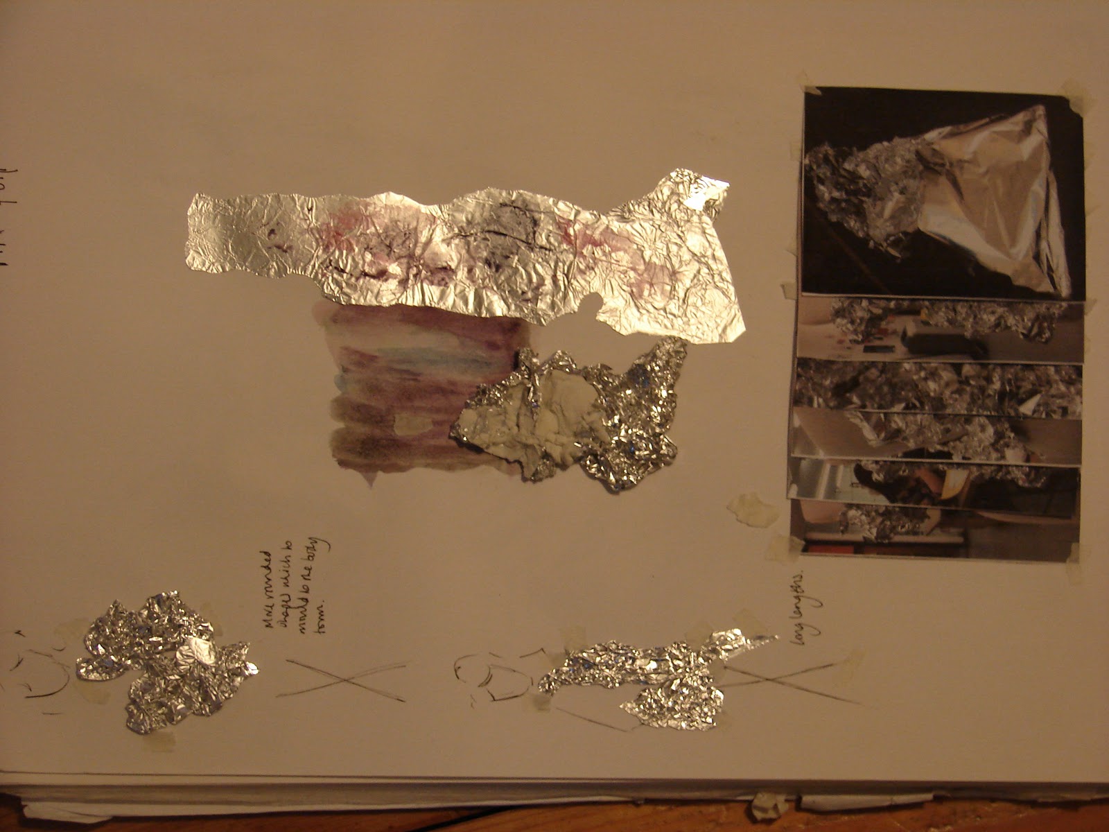 Textiles In Practice: Joanna Dyas: Tin Foil Rock Samples