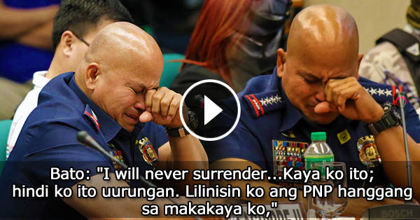 Pnp Chief Bato Cries During Senate Hearing Over Erring Cops