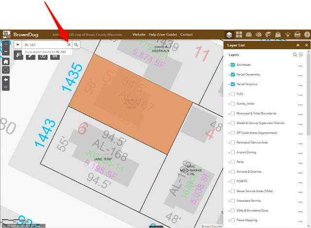 Brown County GIS / Land Information Office: Parcel details hard to read ...