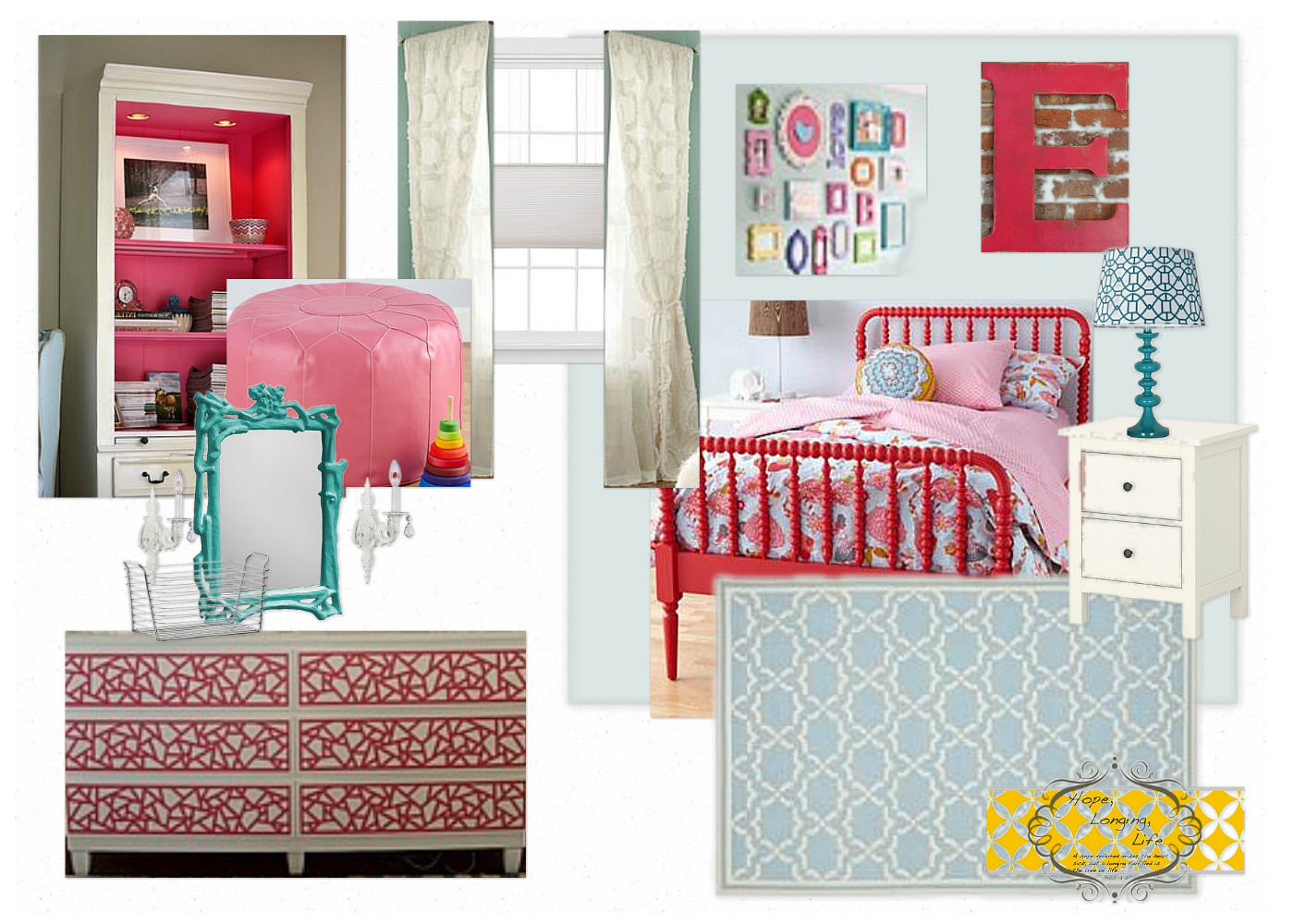 Raspberry and Blue Room Reveal | HLL Interiors