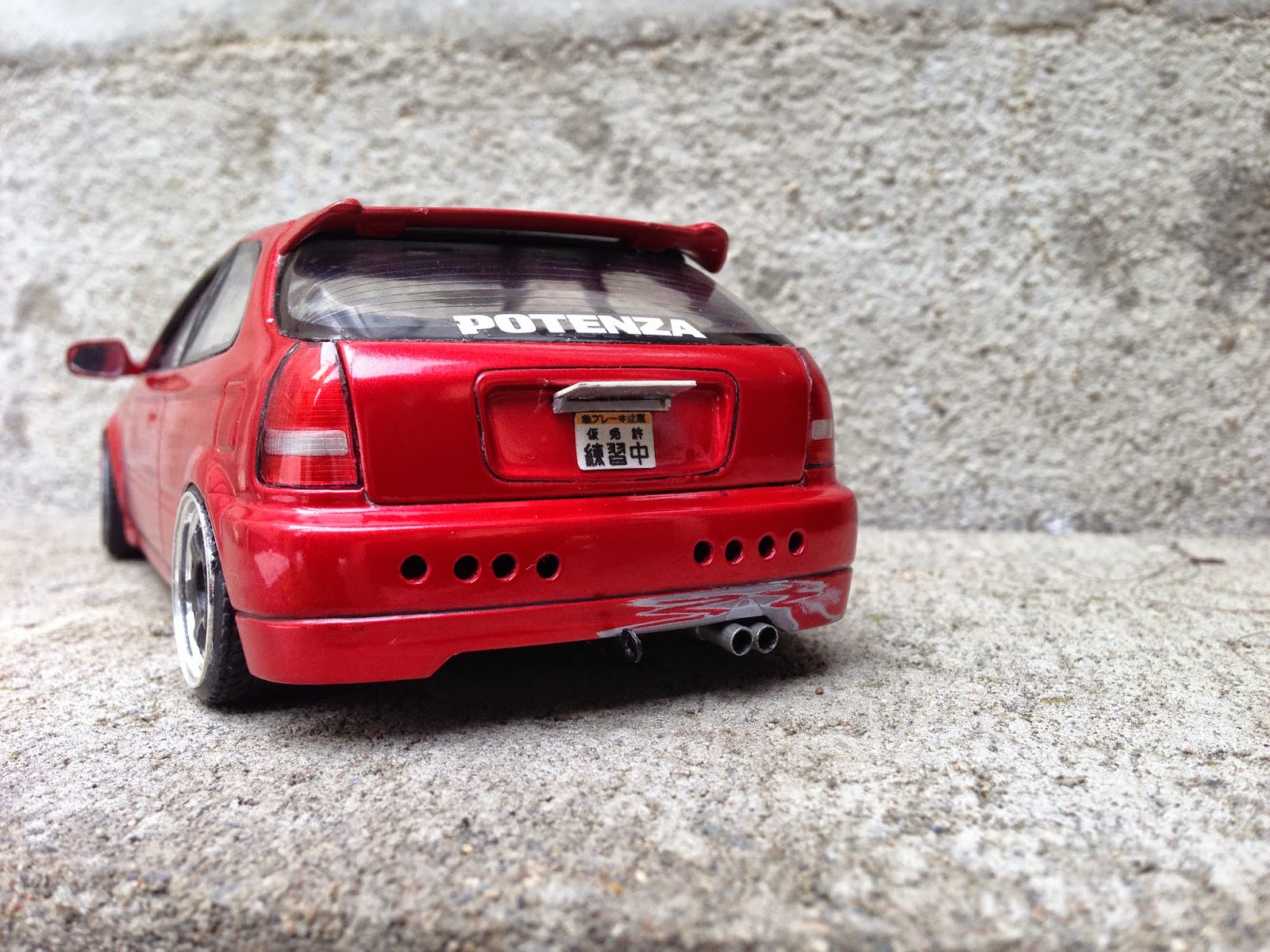 R-WORKS: [Finished model] [FUJIMI] HONDA EK9 RED CIVIC TYPE R Red