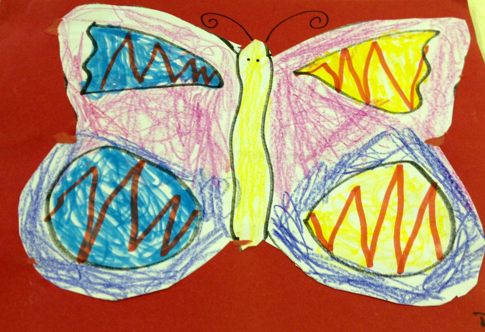 Nichols Art 2012-2013: Kindergarten Primary Color Butterflies