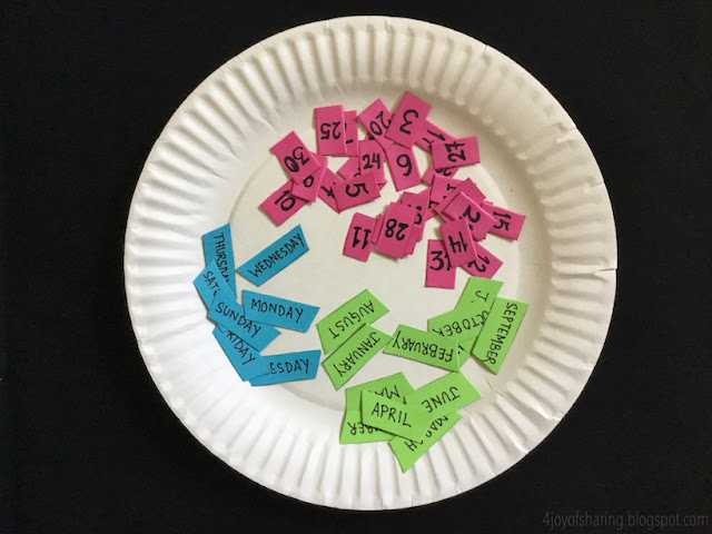 Paper Plate Wheel Calendar - The Joy of Sharing