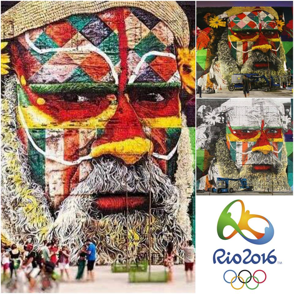 A Pride of A Tribe : Rio face painting - PNG Culture on mural for the ...