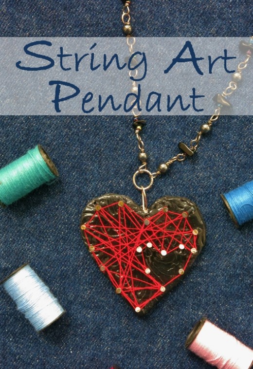 How to Make a Polymer Clay String Art Pendant / The Beading Gem