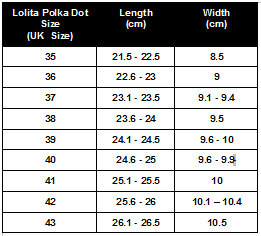 DAM Sport Line: Ukuran Sepatu