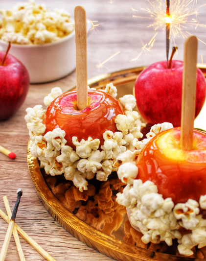 Life As Kim: Salted Caramel Popcorn Apples - Perfect for Bonfire night!