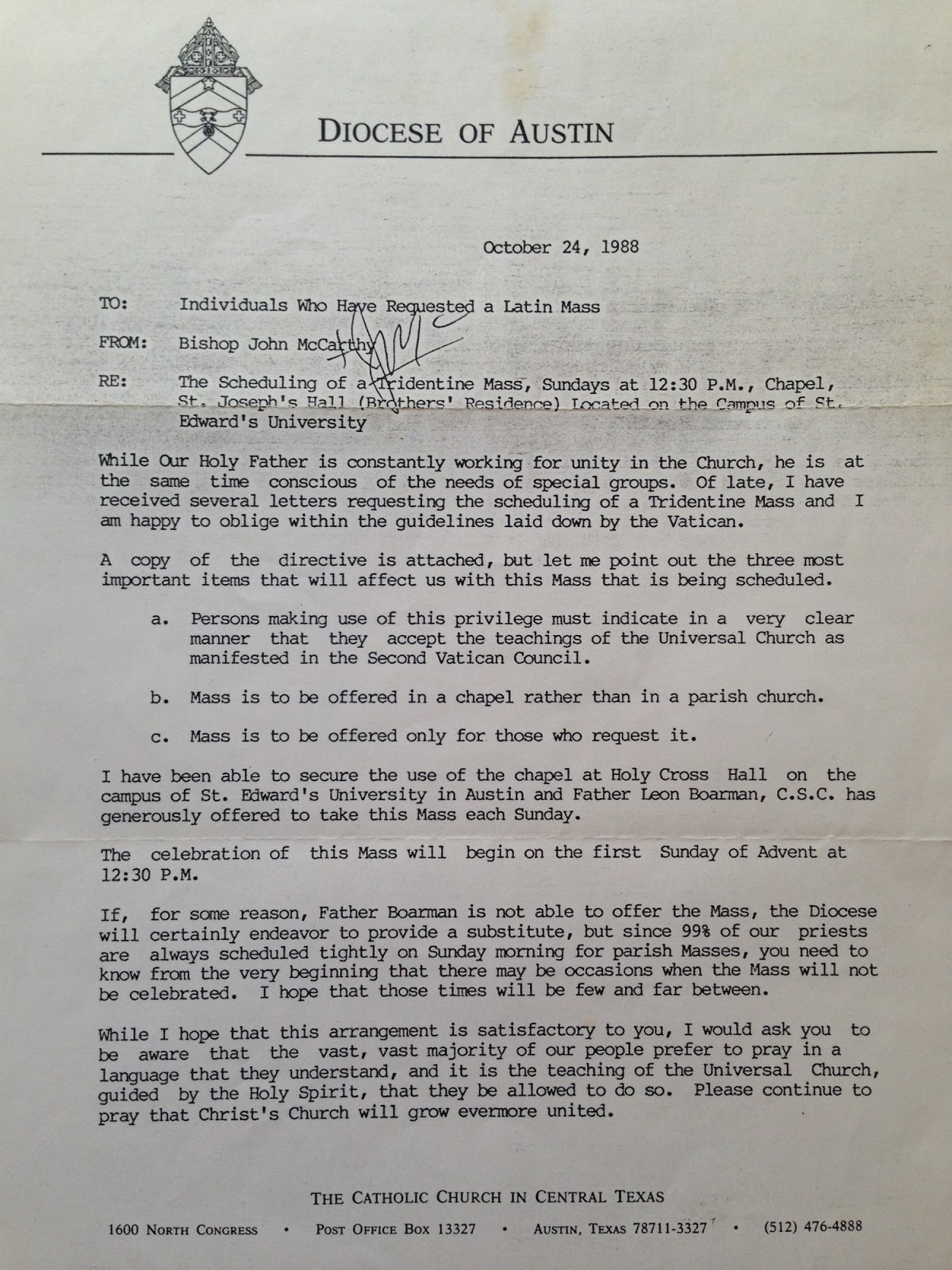 New Liturgical Movement: Photopost Request: Latin Mass Permission Slips