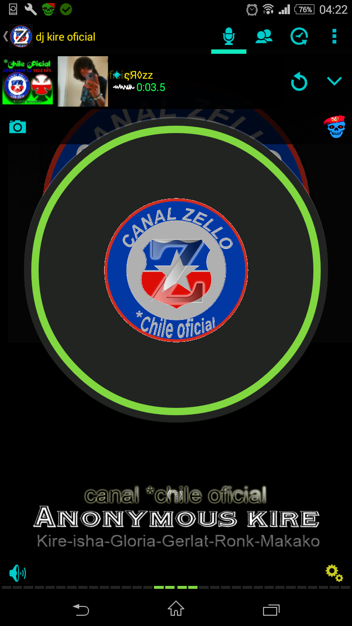 Aplicación Zello. Canales Oficiales De Chile