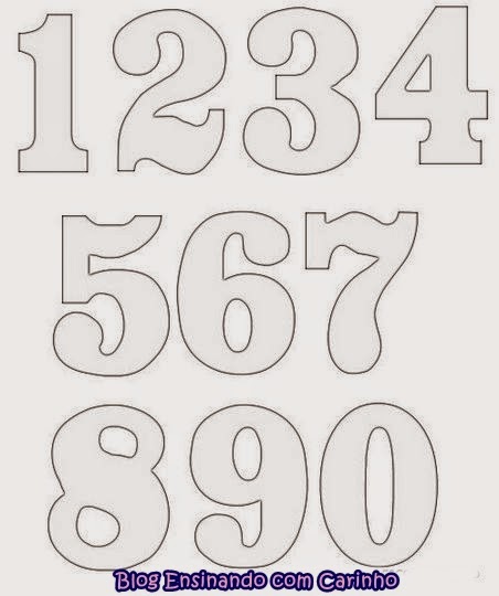 Números de 0 a 9 com molde NÚMEROS COM MOLDE Esses são os números que ...