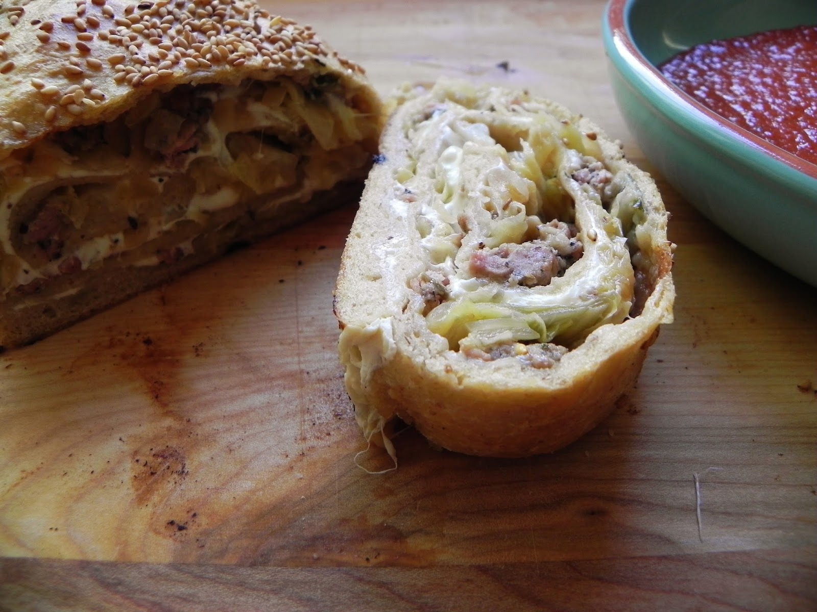 Let Them Eat Healthy: Cabbage & Sausage Stuffed Bread