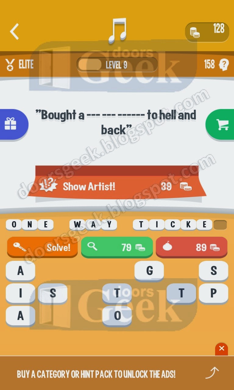 Song Quiz [Elite] Level 9 Answer ~ Doors Geek