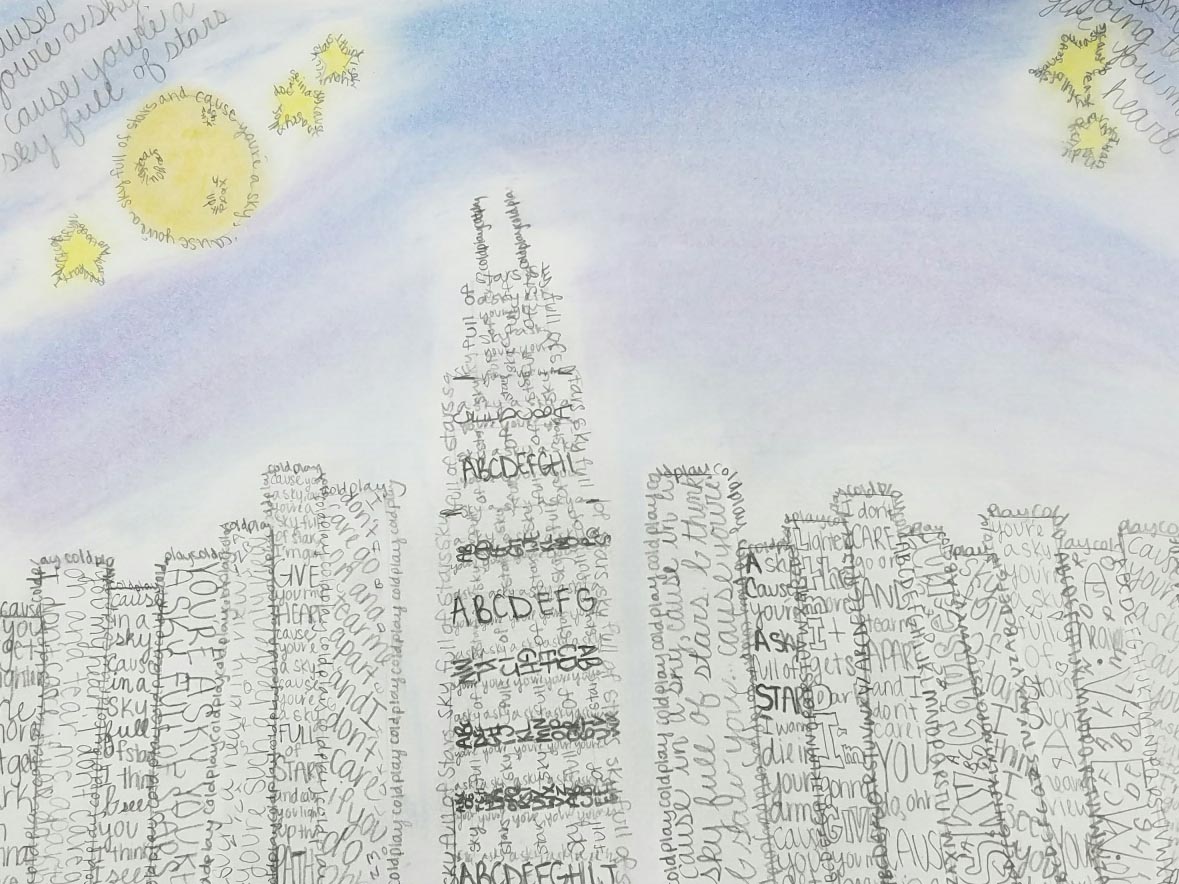 Jerdee's Art Classes: Drawing A | Text Drawings