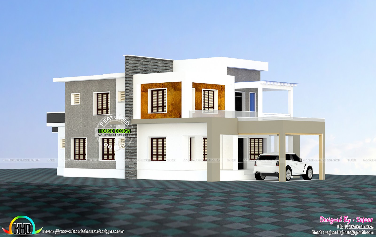2300 sq-ft house all side views - Kerala Home Design and Floor Plans ...