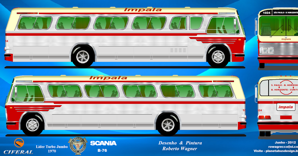 Planeta Bus Design: Impala Auto Ônibus - Ciferal Lider Turbo Jumbo