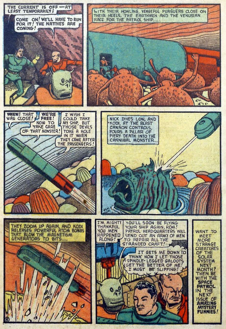 The Comic Book Catacombs: Space Patrol in "The Cannibal Monster of the ...