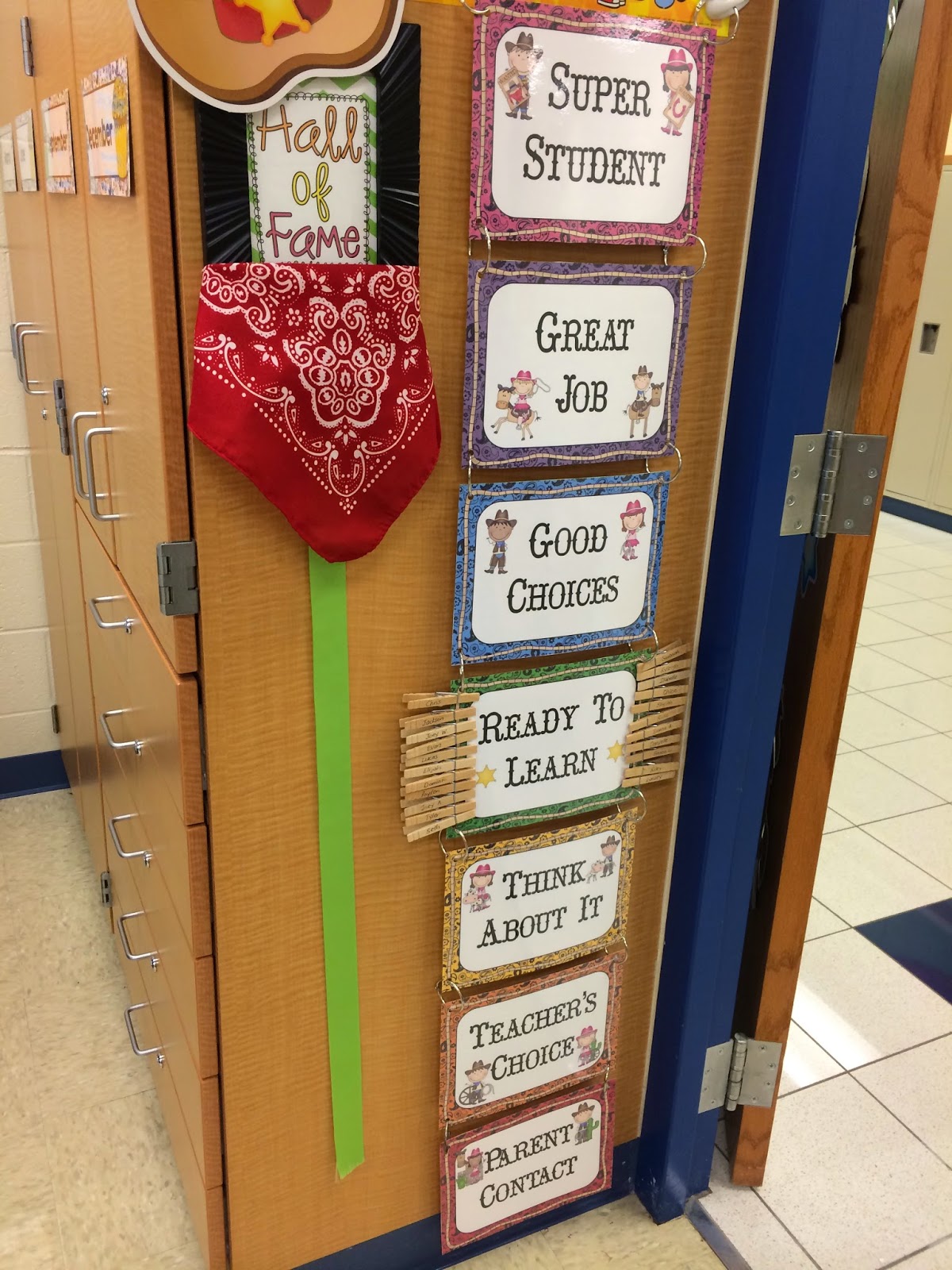 Second Grade Shoppe: Western Themed Clip It Behavior Chart