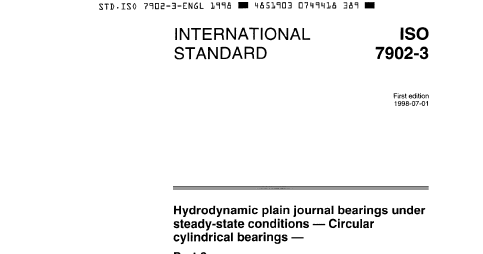 Hydrodynamic plain journal bearings under steady-state conditions ...