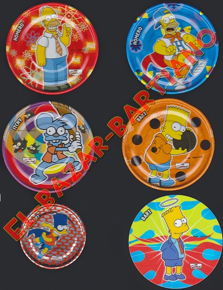 el-bazar-bartiano: Lote Tazos Los Simpsons