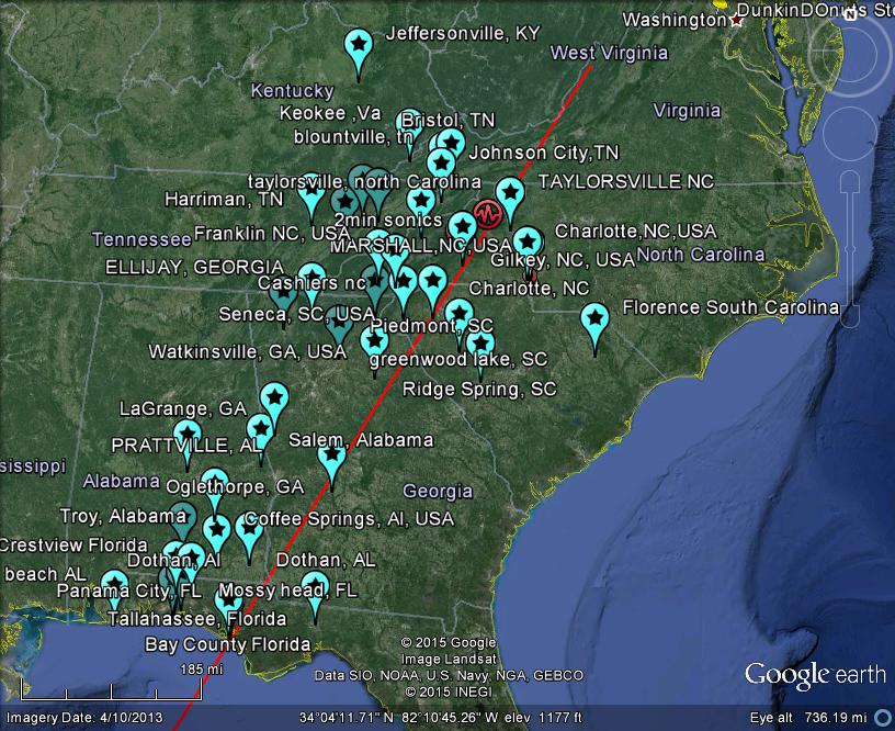 The Latest Worldwide Meteor/Meteorite News: Breaking News - GA AL TN FL ...