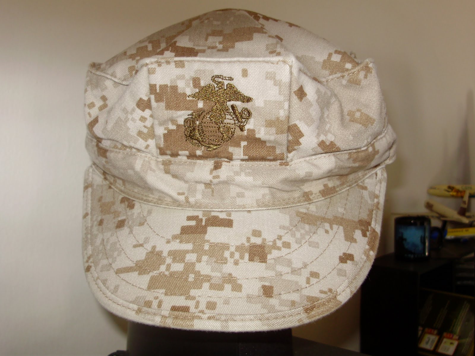 House of the Brave: USMC Desert MarPat cap - Genuine military issued item