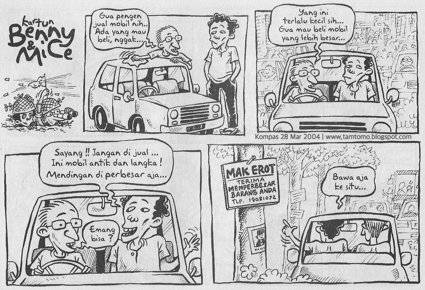 TamtomoVision: Kartun Benny & Mice Edisi 28 Maret 2004: Edisi Mak Erot