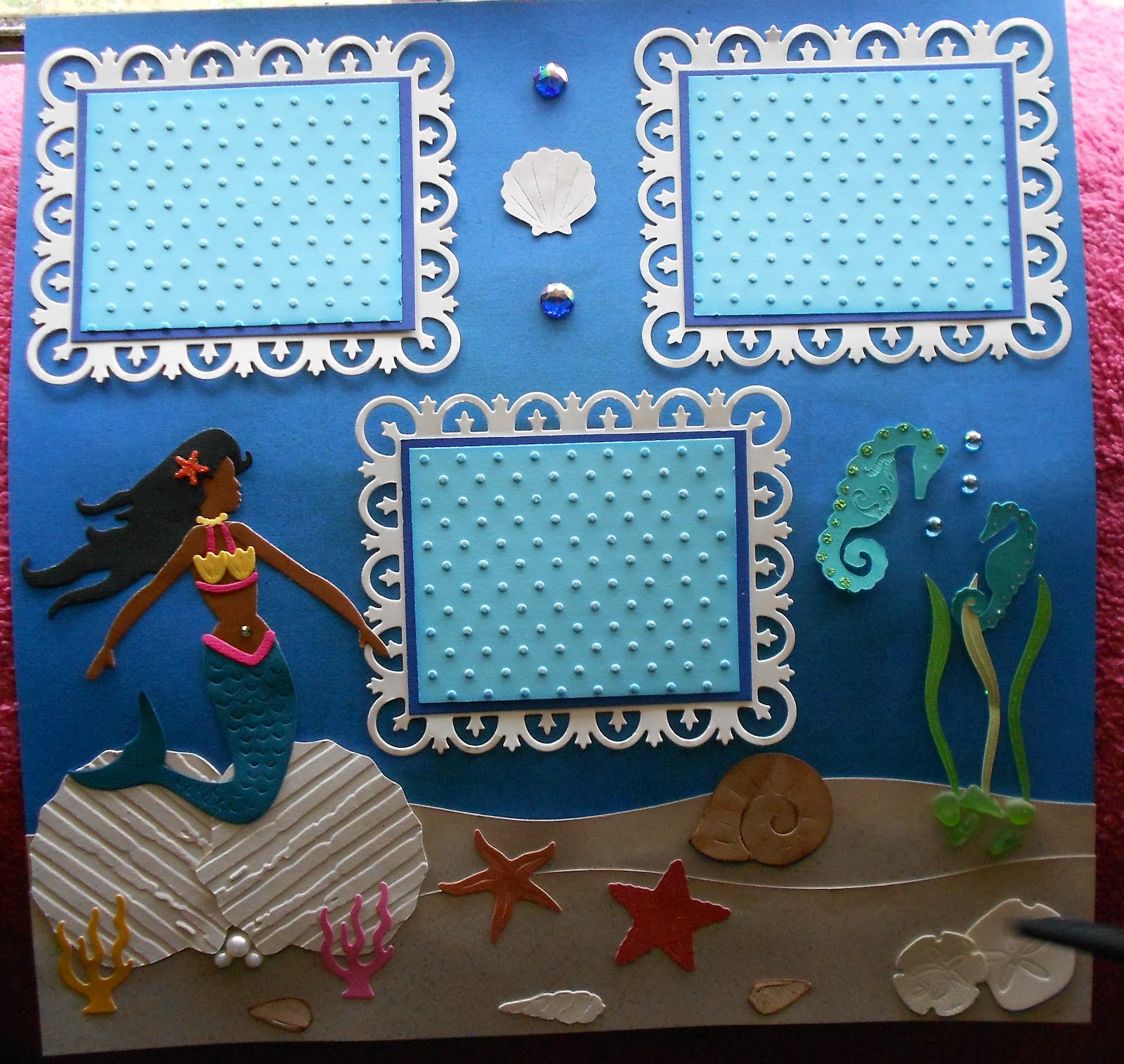 Kathies Kreations: Mermaid Layouts that I made