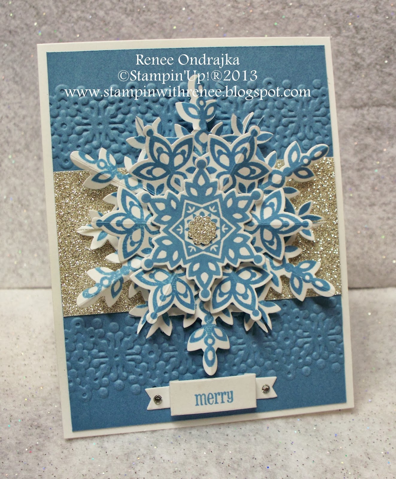 Renee's Rubber Stampin' Ramblings: Festive Flurry Snowflake Card