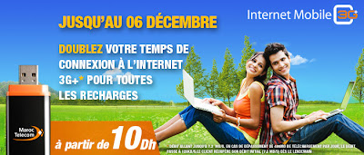 Double Recharge Internet 3G+ Chez Maroc Telecom
