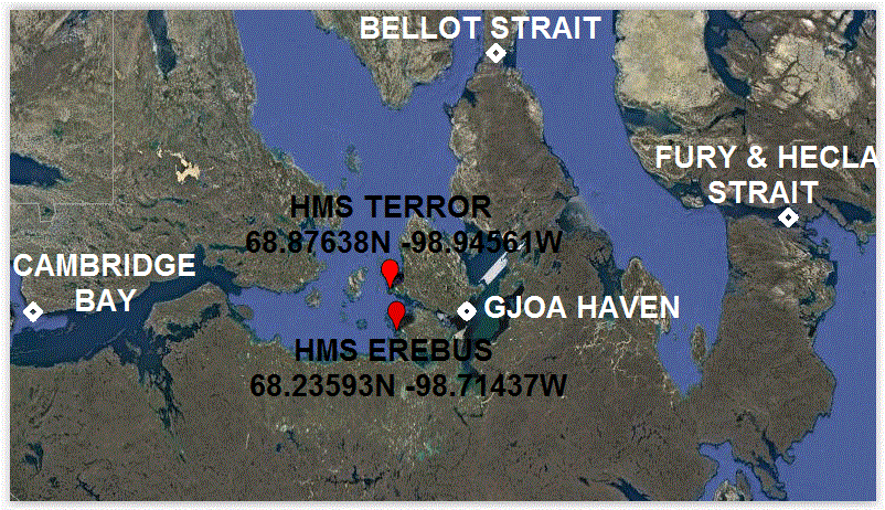 HMS TERROR found 168 years after Northwest Passage attempt by Franklin ...