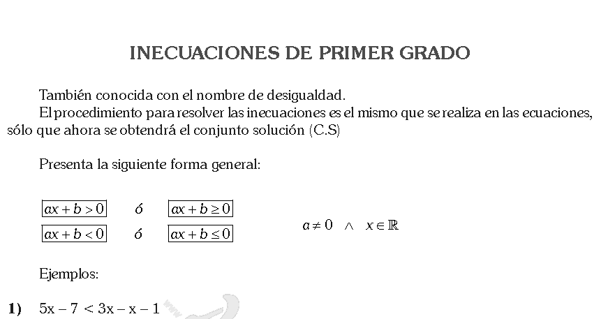 ECUACIONES E INECUACIONES DE PRIMER GRADO DIAGRAMAS DE TALLO Y HOJAS EJERCICIOS DE MATEMATICA 9 ...
