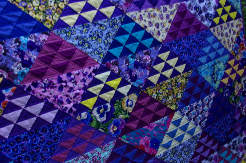 Sane, Crazy, Crumby Quilting: It's a Finish! Pansy Patch