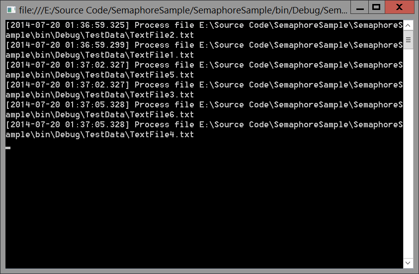 Sylvester's Knowledge Base: C# - Semaphore