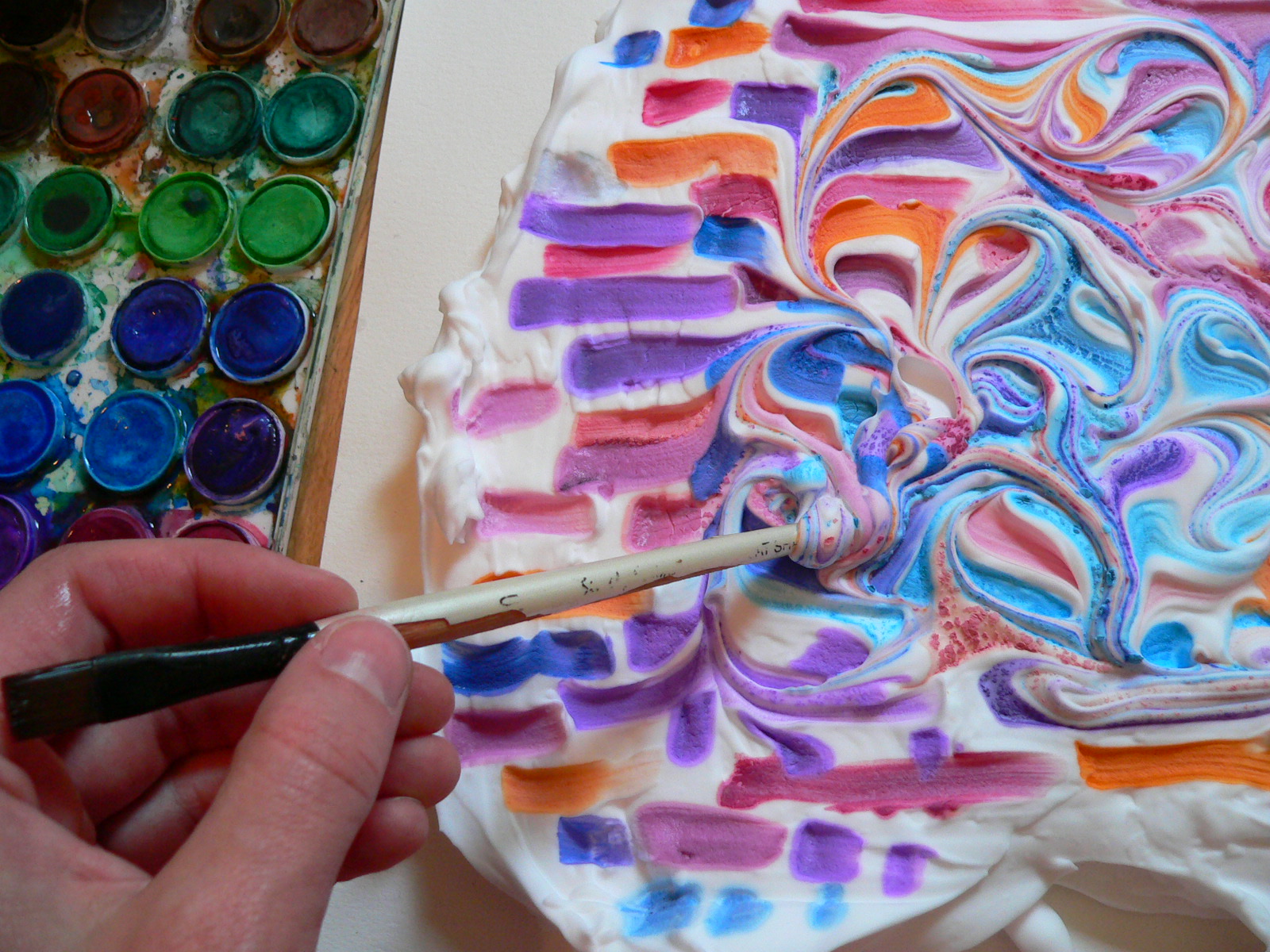 Carrie Ellen Art Studio: Marbling Paper: Easy For Kids