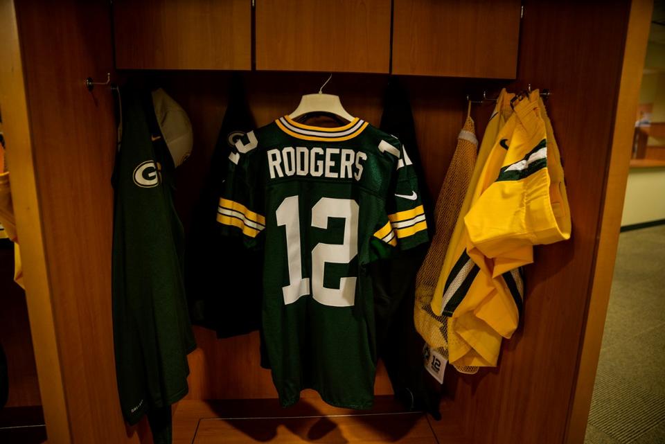 The Wearing Of the Green (and Gold): Photo Gallery: Packers Locker Room