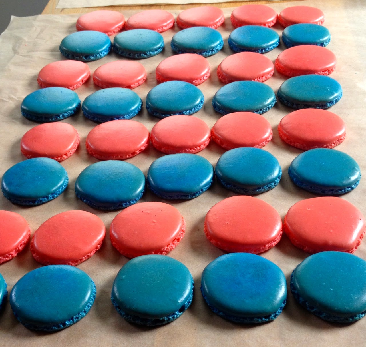 Heidi's Mix: Red, White And Blue Macarons