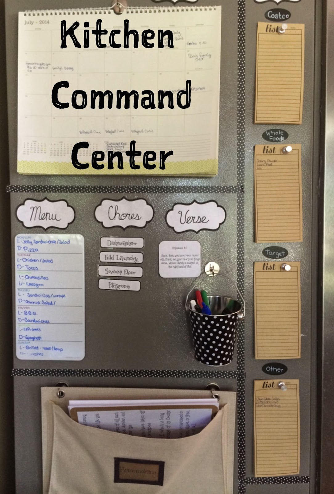 Vintage Burlap Barn: My Kitchen Command Center