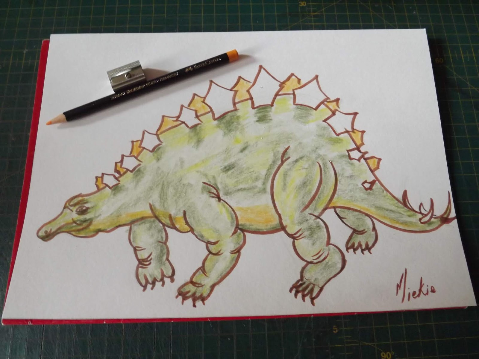 A Pretty Talent Blog: How to draw: A Stegosaurus