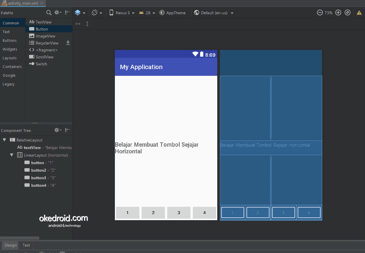 Cara Menciptakan Button Sejajar Vertikal Dan Horizontal Pada Layout Xml ...