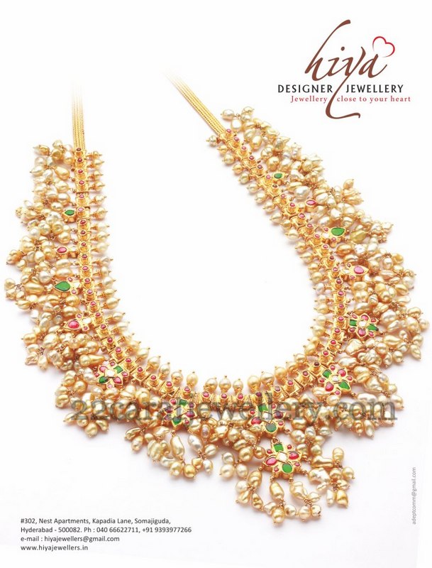 Hiya's Heavy Gottapusalu Necklace - Jewellery Designs